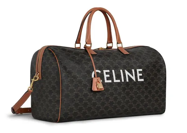Celine Print Voyage Bag Large Triomphe - Tan