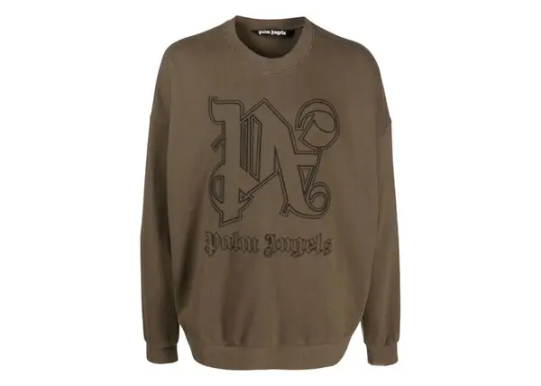 Palm Angels Monogrammed Crewneck Sweatshirt