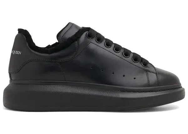 Alexander McQueen Oversized Triple Shearling Sneakers - Black