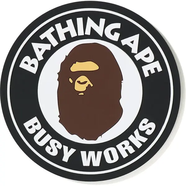 A BATHING APE Busy Works Rubber Coaster - Black
