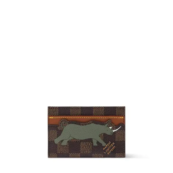 LOUIS VUITTON X The Darjeeling Limited Double Card Holder - Brown