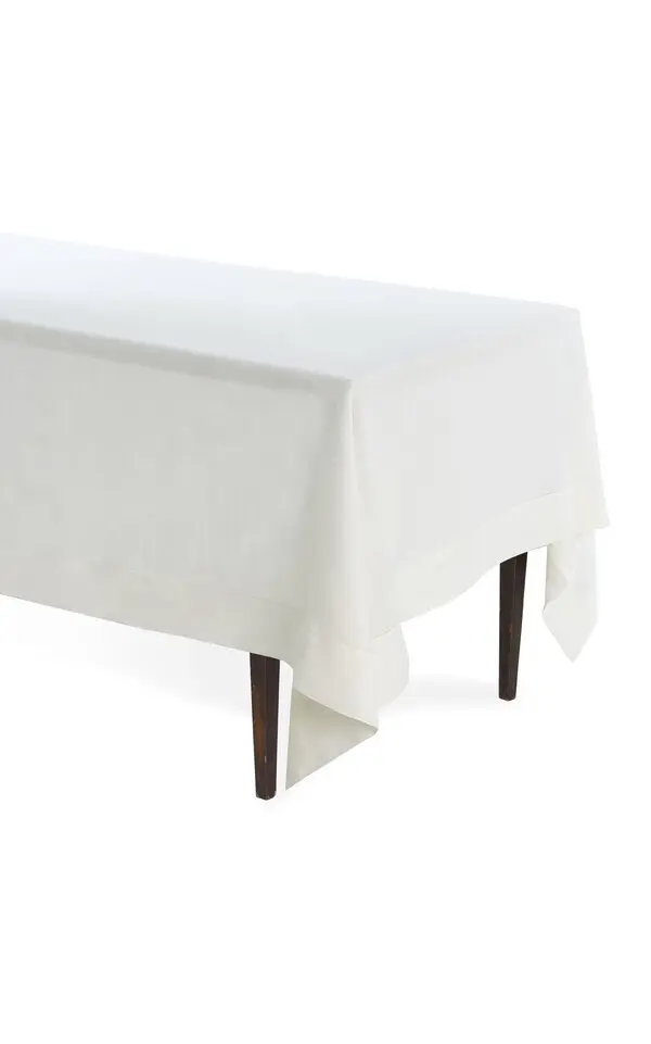 MODA DOMUS Rectangular Linen Tablecloth - Off-white
