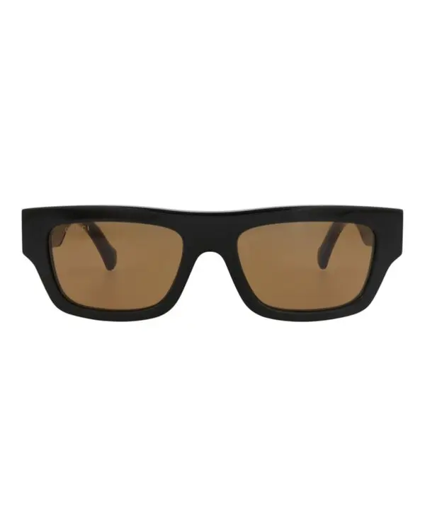Gucci Squareframe Recycled Acetate Sunglasses Black Havana Brown - Multicolor