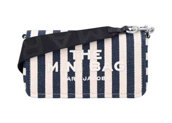 Marc Jacobs Striped Canvas Mini Bag - Blue