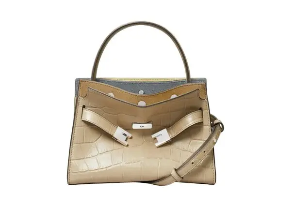 Tory Burch Lee Radziwill Embossed Petite Double Bag