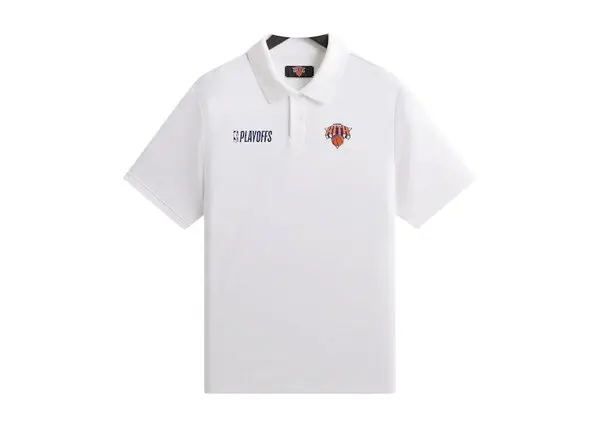 Kith X New York Knicks Playoffs Ainslie Pique Polo Shirt - White