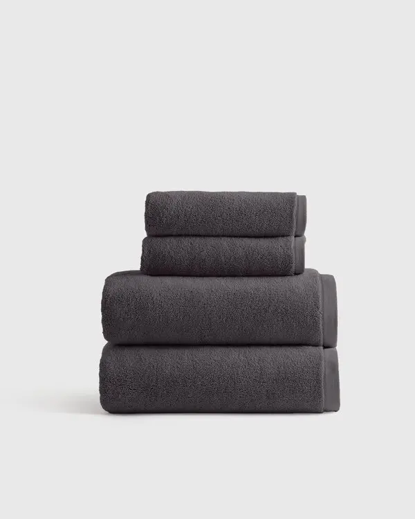 Quince Plush Organic Turkish Cotton Bath Bundle - Charcoal