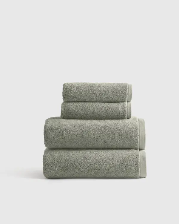 Quince Plush Organic Turkish Cotton Bath Bundle - Sage