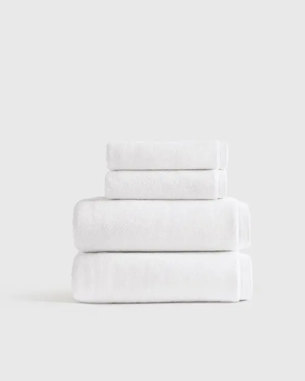 Quince Plush Organic Turkish Cotton Bath Bundle - White