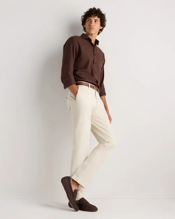 Quince Recycled Knit Driving Loafer - Dark Chocolate