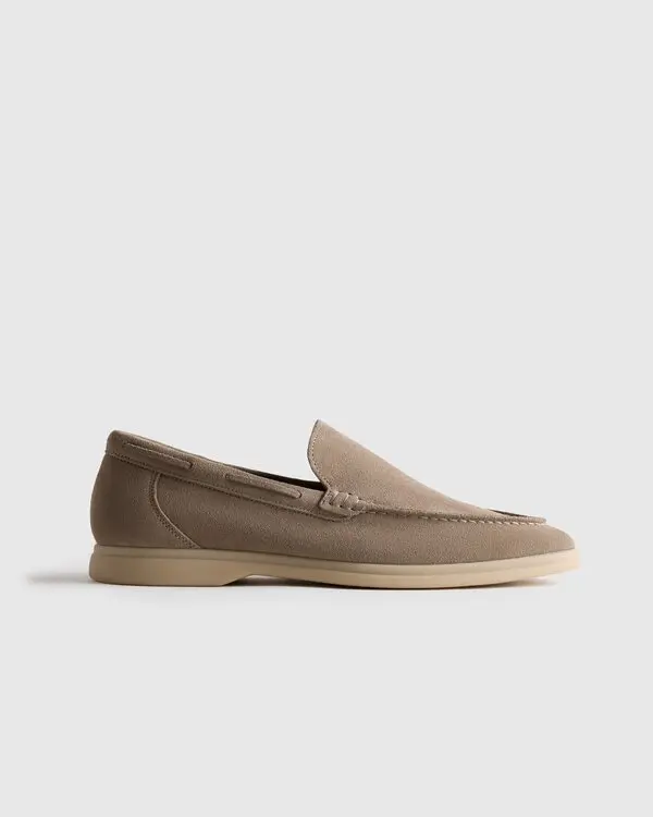 Quince Soft Suede Mariner Loafer - Smoke