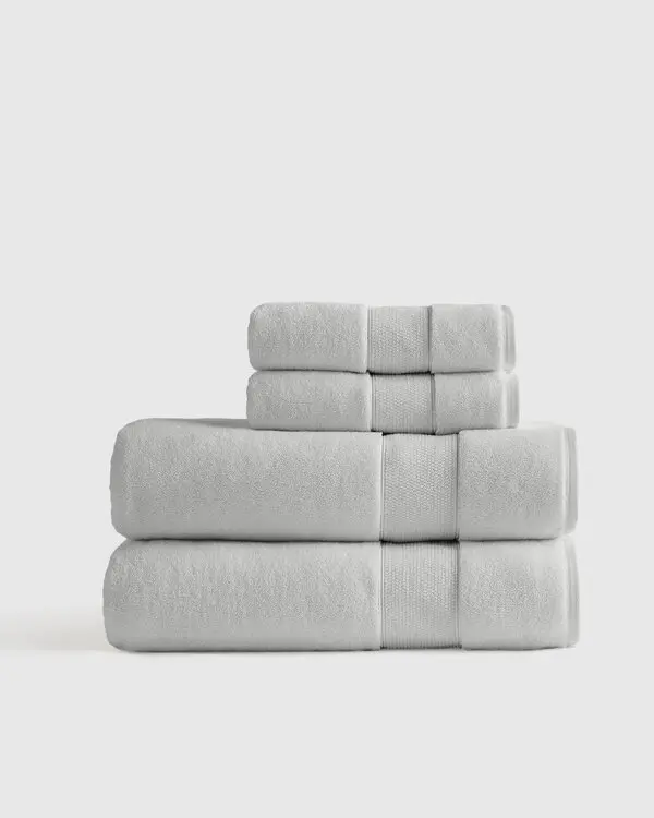Quince Classic Organic Turkish Cotton Bath Sheet Bundle - Light Grey