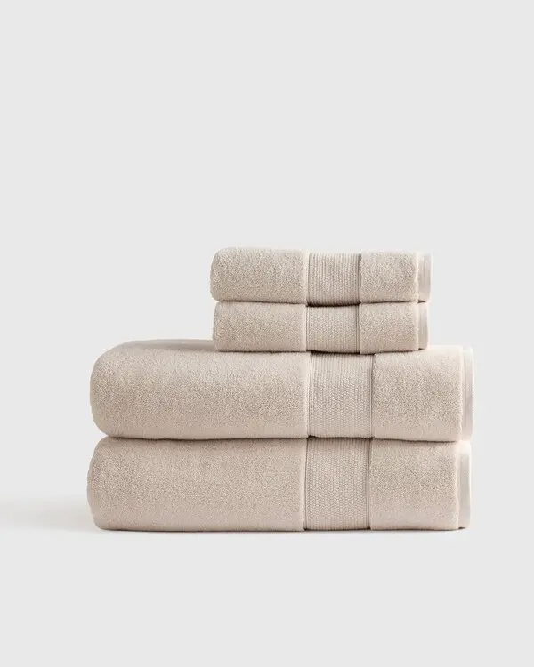 Quince Classic Organic Turkish Cotton Bath Sheet Bundle - Oat