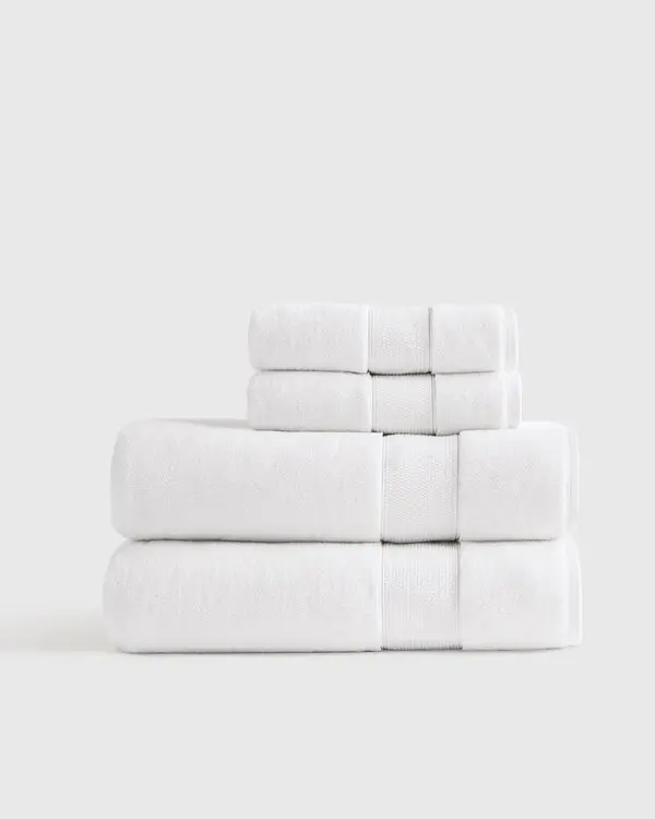 Quince Classic Organic Turkish Cotton Bath Sheet Bundle - White