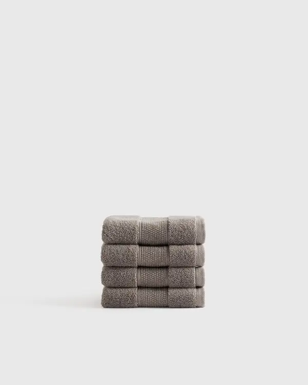 Quince Classic Organic Turkish Cotton Washcloth - Heather Brown