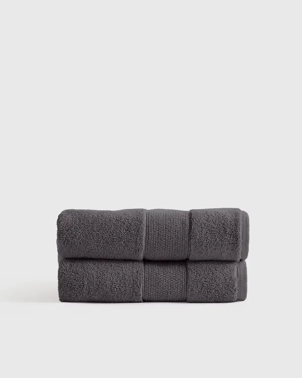 Quince Classic Organic Turkish Cotton Hand Towel - Charcoal