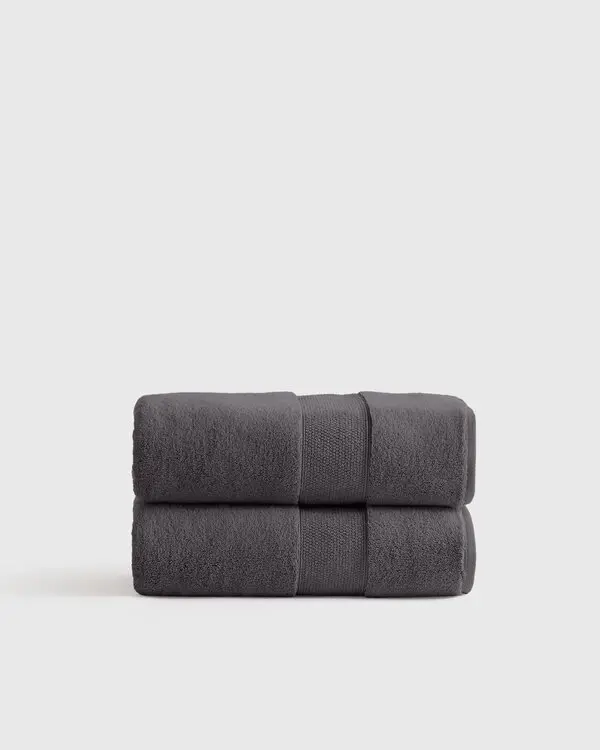 Quince Classic Organic Turkish Cotton Bath Towel - Charcoal