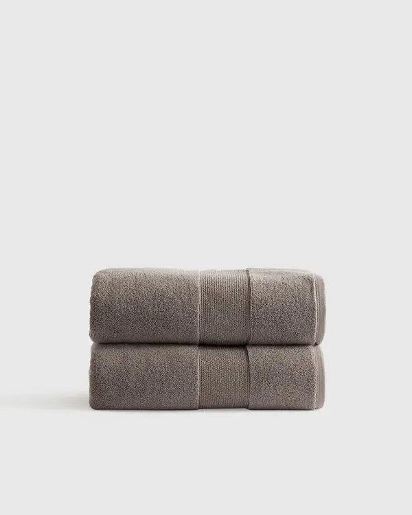 Quince Classic Organic Turkish Cotton Bath Towel - Heather Brown