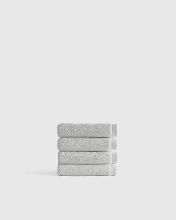 Quince Plush Organic Turkish Cotton Washcloth - Light Grey