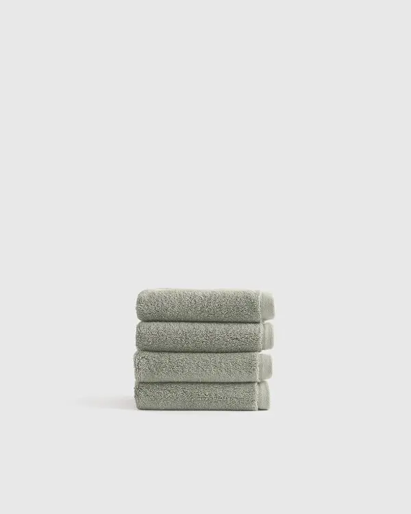 Quince Plush Organic Turkish Cotton Washcloth - Sage