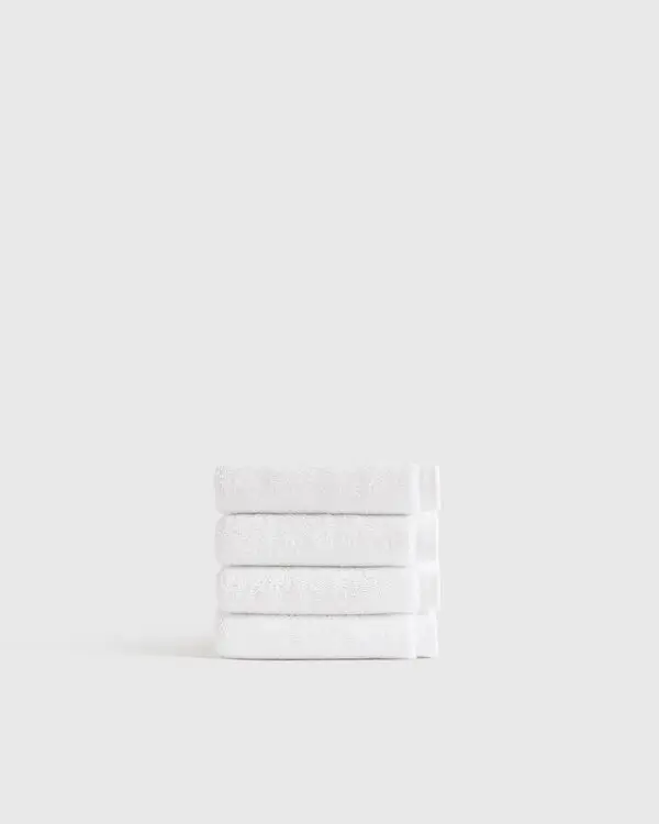 Quince Plush Organic Turkish Cotton Washcloth - White