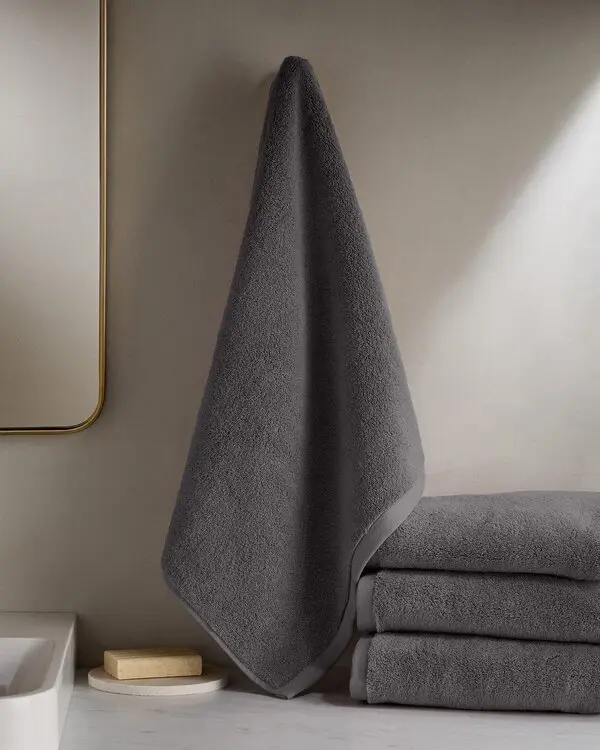Quince Plush Organic Turkish Cotton Hand Towel - Charcoal