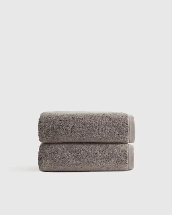 Quince Plush Organic Turkish Cotton Bath Towel - Heather Brown