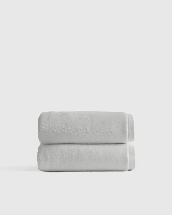 Quince Plush Organic Turkish Cotton Bath Towel - Light Grey