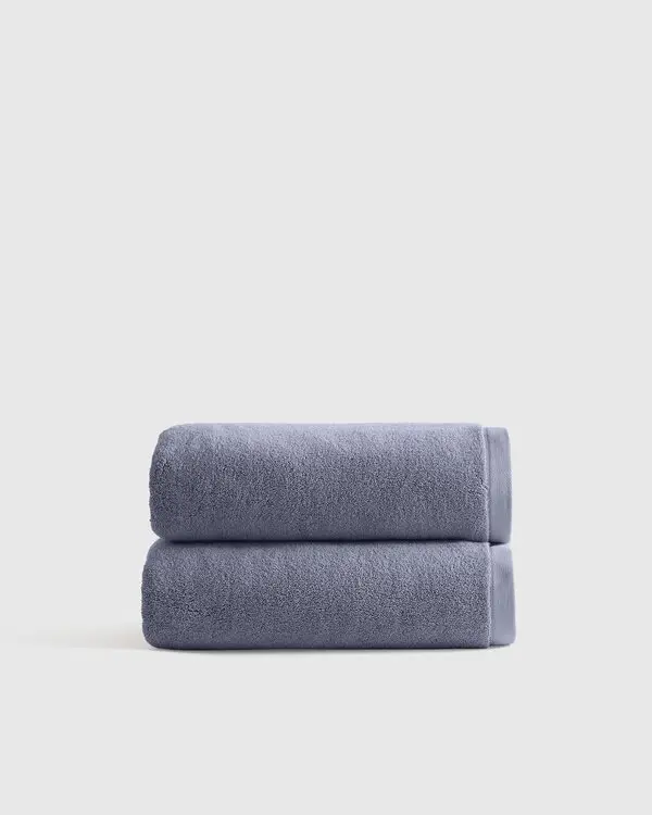 Quince Plush Organic Turkish Cotton Bath Towel - Twilight Blue