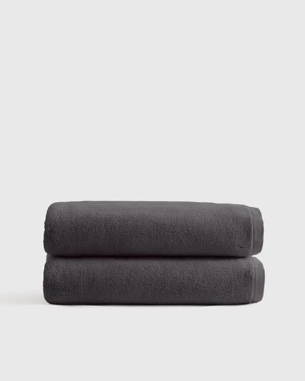 Quince Plush Organic Turkish Cotton Bath Sheet - Charcoal
