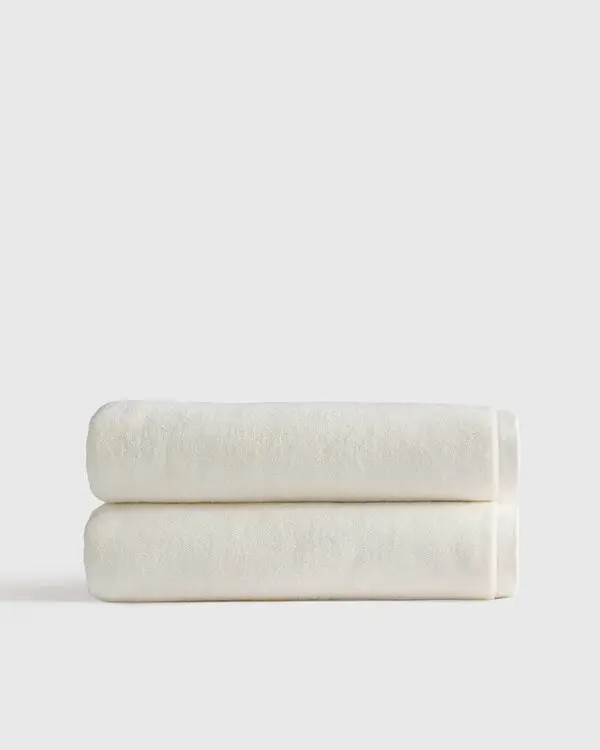 Quince Plush Organic Turkish Cotton Bath Sheet - Ivory