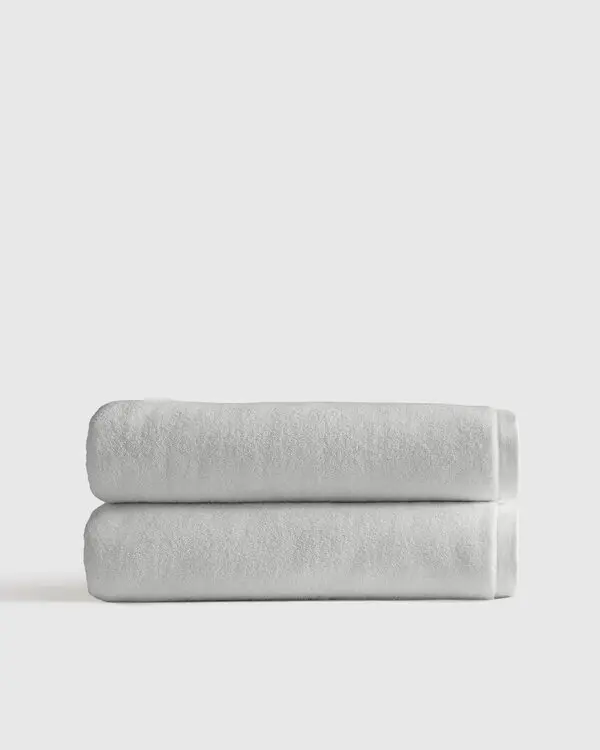 Quince Plush Organic Turkish Cotton Bath Sheet - Light Grey