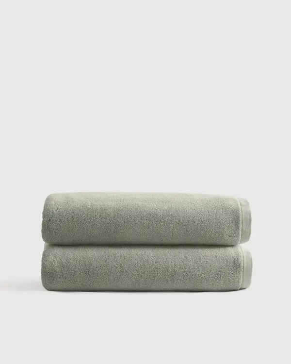 Quince Plush Organic Turkish Cotton Bath Sheet - Sage