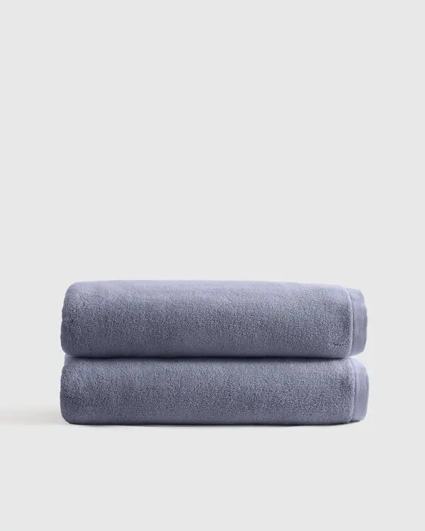 Quince Plush Organic Turkish Cotton Bath Sheet - Twilight Blue