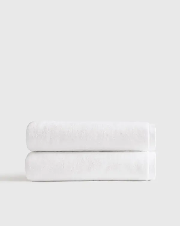 Quince Plush Organic Turkish Cotton Bath Sheet - White