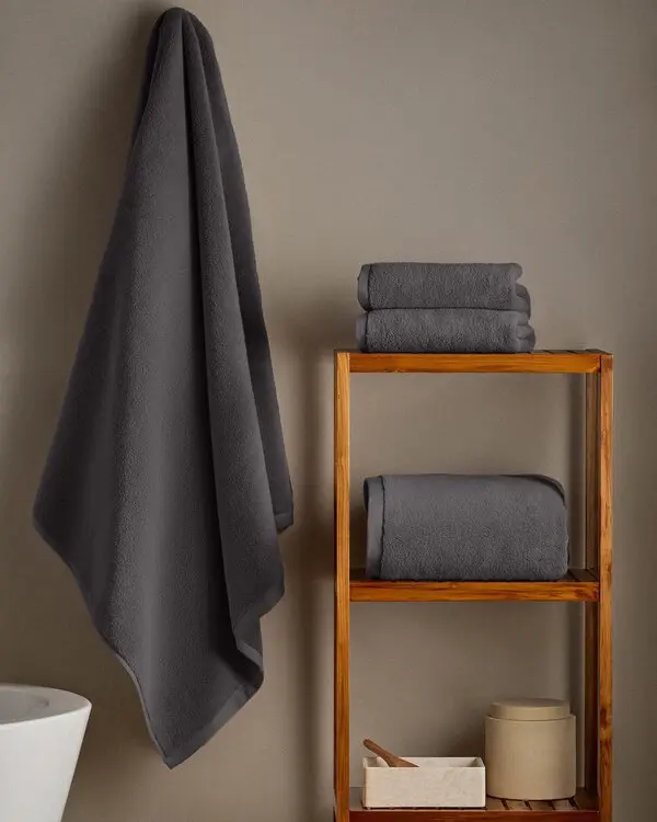 Quince Plush Organic Turkish Cotton Bath Sheet Bundle - Charcoal