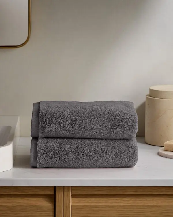 Quince Plush Organic Turkish Cotton Bath Sheet Bundle - Charcoal