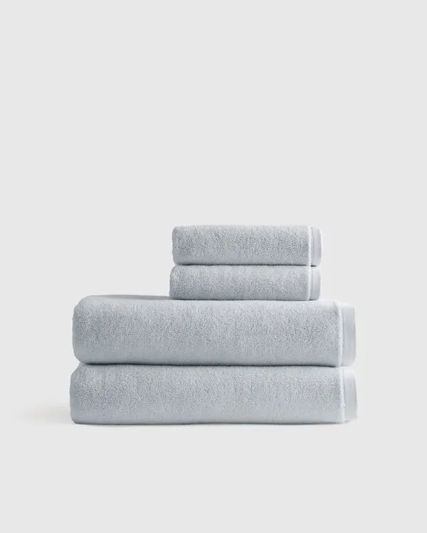 Quince Plush Organic Turkish Cotton Bath Sheet Bundle - Hydrangea