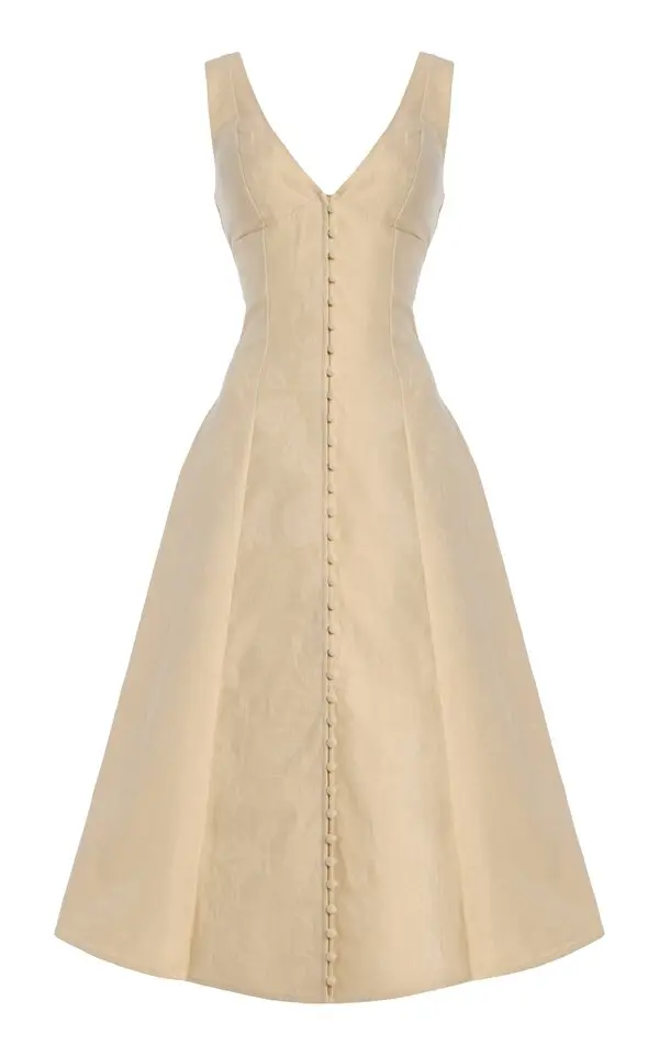MIRROR PALAIS Dinner's At 6 Cotton Midi Dress - White