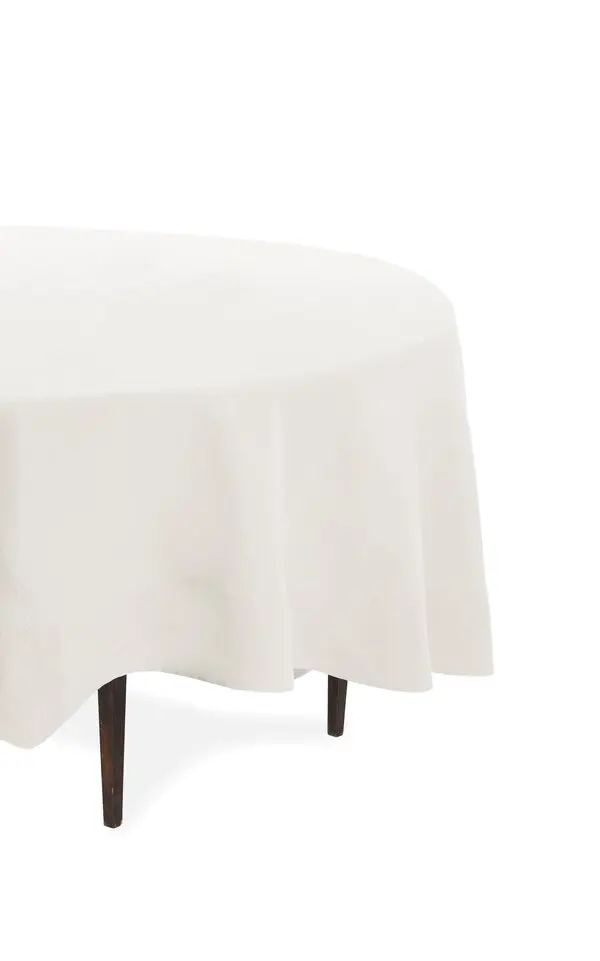MODA DOMUS Round Linen Tablecloth - Off-white