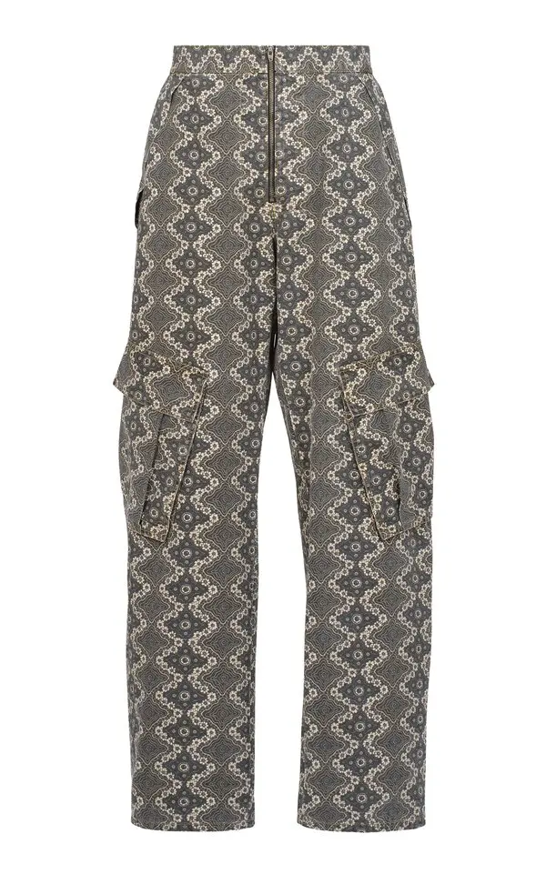 Rachel Comey Axis Printed Cotton Cargo Pants - Black