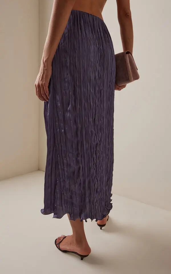 Posse Esme Plisse Midi Skirt