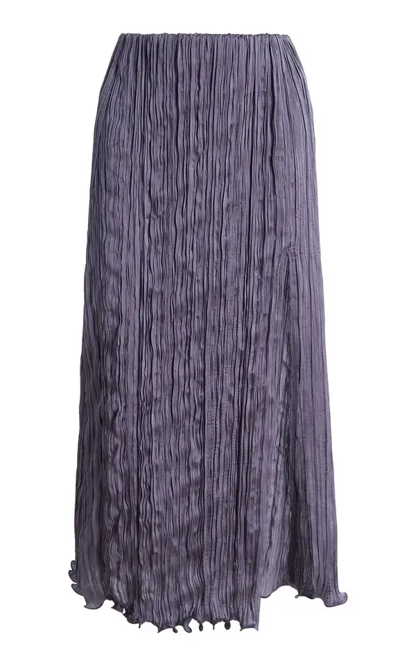 Posse Esme Plisse Midi Skirt - Purple