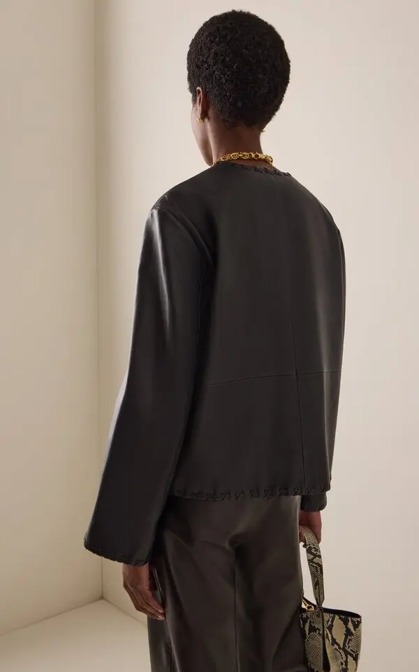 RÓHE Blanket-stitched Leather Jacket
