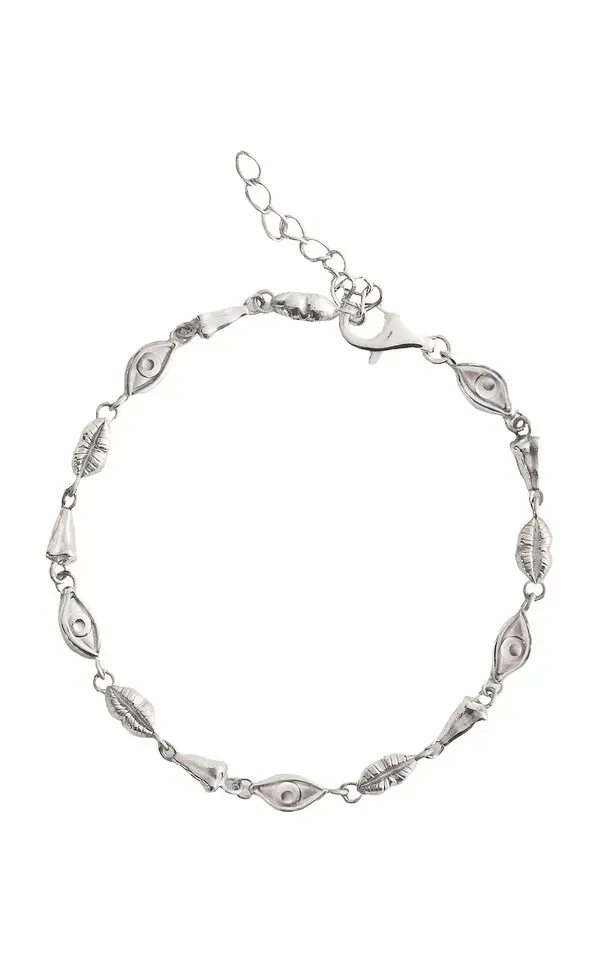 LOUIS ABEL Sterling Motif Anklet - Silver