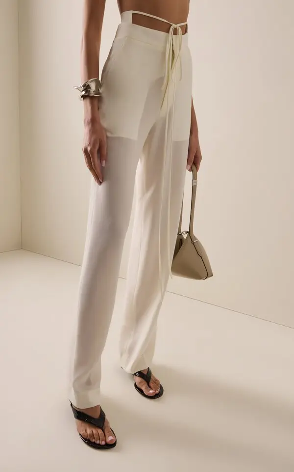 SIRAPOP Sally Crepe Wide-leg Pants