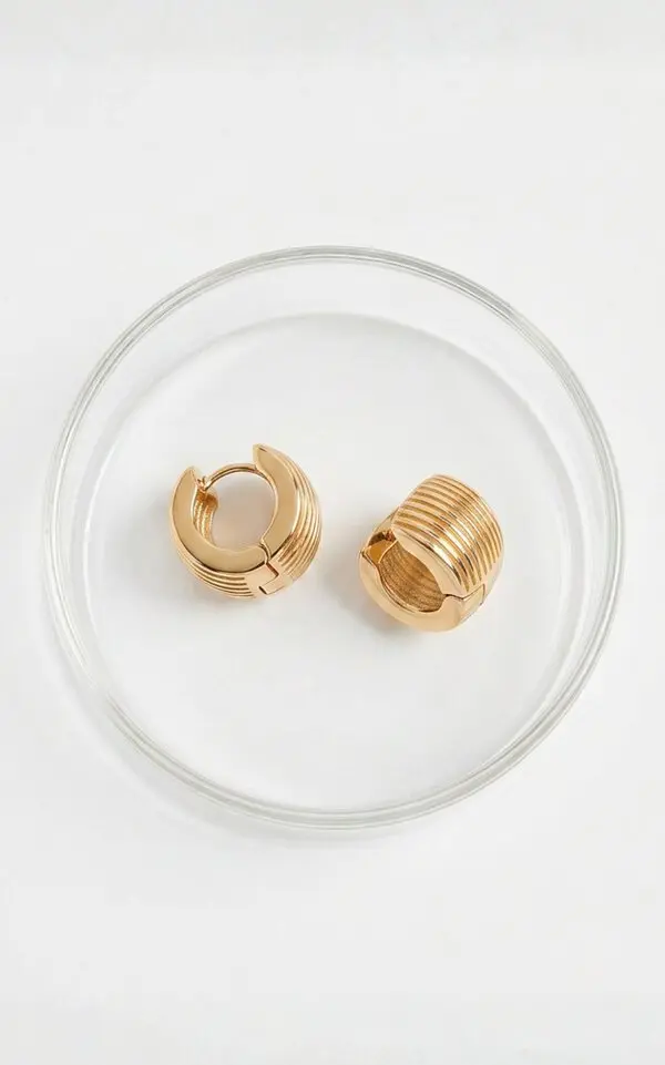 IVI Aurelia Round Huggies In Plated