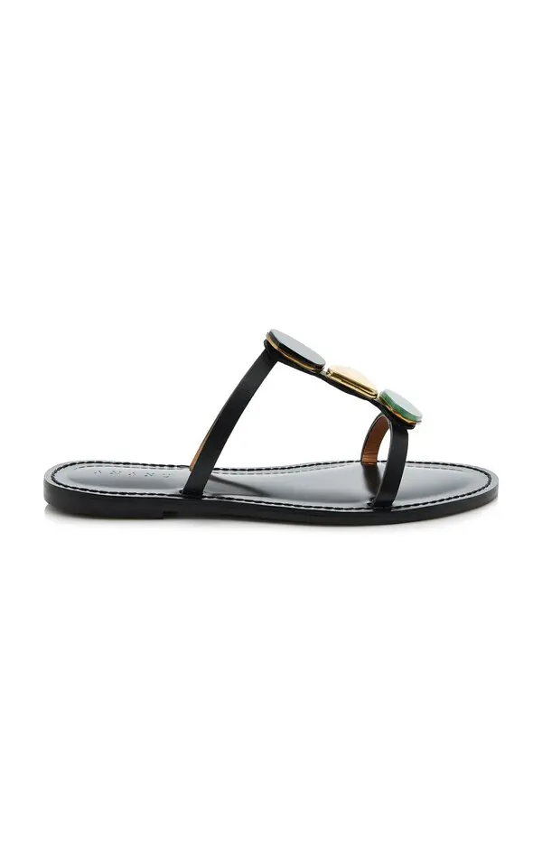 AMANU The Matobo Embellished Leather Sandals