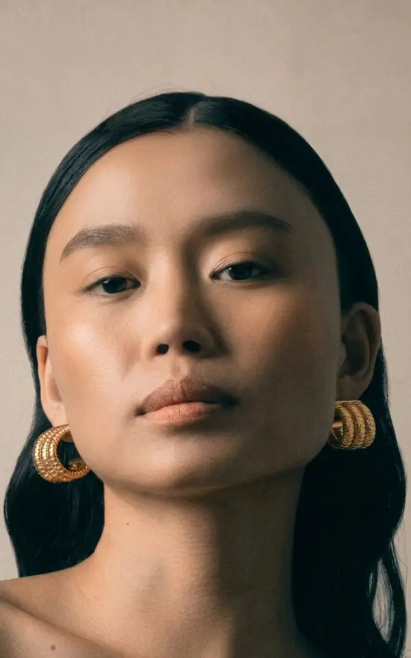 IVI Gaia Triple Twist Hoop Earrings