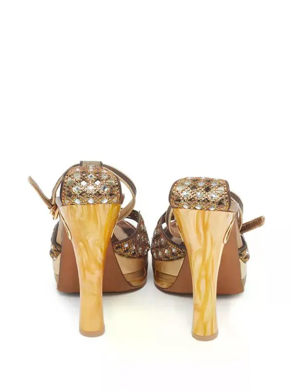 LOUIS VUITTON Embellished Platform Sandals